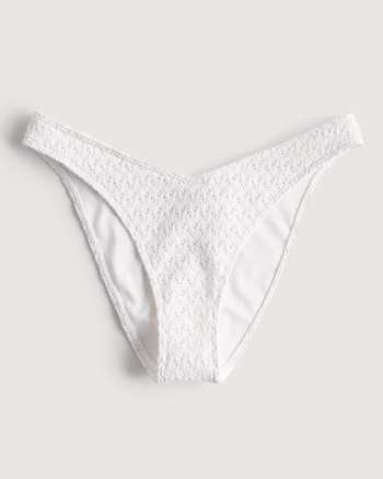 Womens High Leg Crochet Cheeky Bikini Bottom Womens