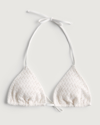 Women's Crochet Triangle Bikini Top | Women's | HollisterCo.com