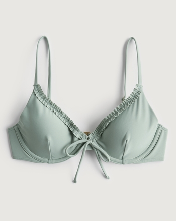 Women's Ruffle Underwire Plunge Bikini Top | Women's Clearance ...