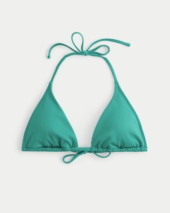 Womens Ribbed String Triangle Bikini Top Womens 30 Off Select Styles