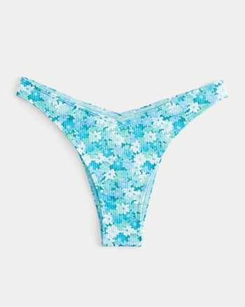 Women's Ribbed V-Front High-Leg Cheekiest Bikini Bottom | Women's ...