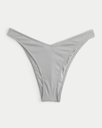 Women's Ribbed High-Leg Cheekiest Bikini Bottom | Women's | HollisterCo.com