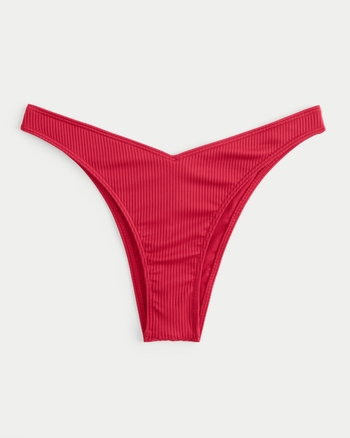 Mujeres Ribbed High-Leg Cheekiest Bikini Bottom | Mujeres Trajes de ...