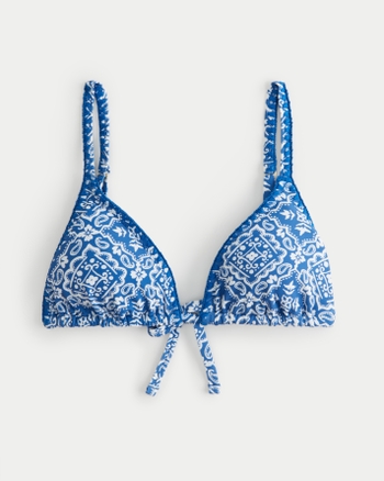 Women's Pattern Triangle Bikini Top | Women's Swimwear | HollisterCo.com