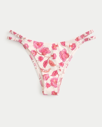 Womens High Leg Double Strap Cheekiest Bikini Bottom Womens Swimwear