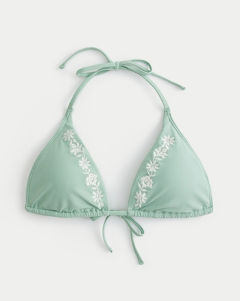 Women's Embroidered Multi-Way Triangle Bikini Top | Women's Swimwear ...