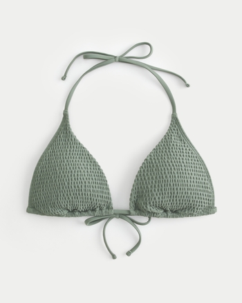 Women's Smocked Multi-Way String Triangle Bikini Top | Women's ...