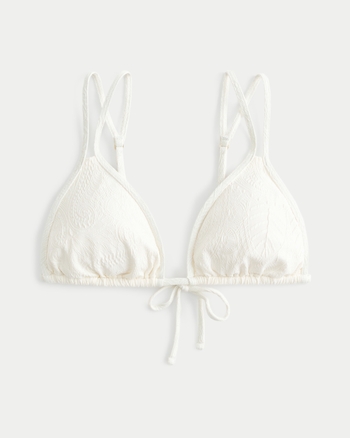 Women's Jacquard Double-Strap Triangle Bikini Top | Women's New ...