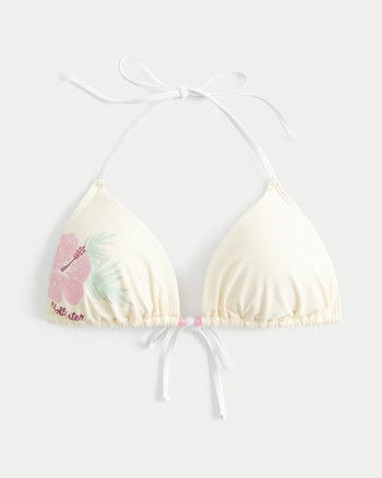 Women's Floral Logo Graphic Triangle Bikini Top | Women's Swimwear ...