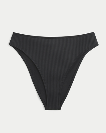 Damen Geripptes Bikini-Unterteil, Cheeky und Curvy, mit hohem Bund und ...