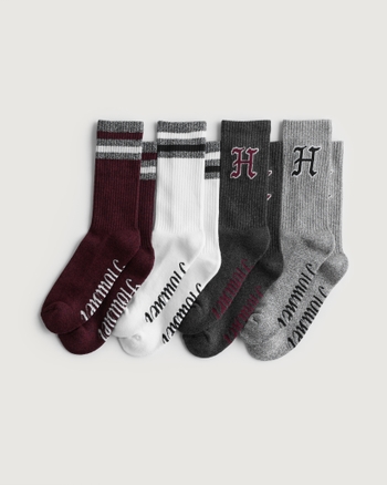 Men's Logo Socks 4-Pack | Men's Sleepwear & Loungewear | HollisterCo.com