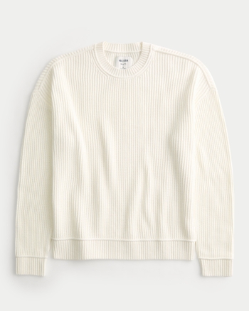 Men's Boxy Crew Sweater | Men's Tops | HollisterCo.com