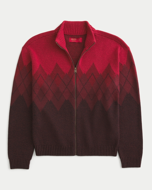 Men's Relaxed Lunar New Year Zip-Up Cardigan | Men's Sale Men's Relaxed Lunar New Year Zip-Up Cardigan | Men's Sale