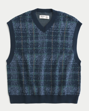 Men's Boxy V-Neck Sweater Vest | Men's Tops | HollisterCo.com