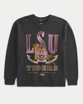 Men's Relaxed LSU Tigers Graphic Sweatshirt | Men's Tops | HollisterCo.com