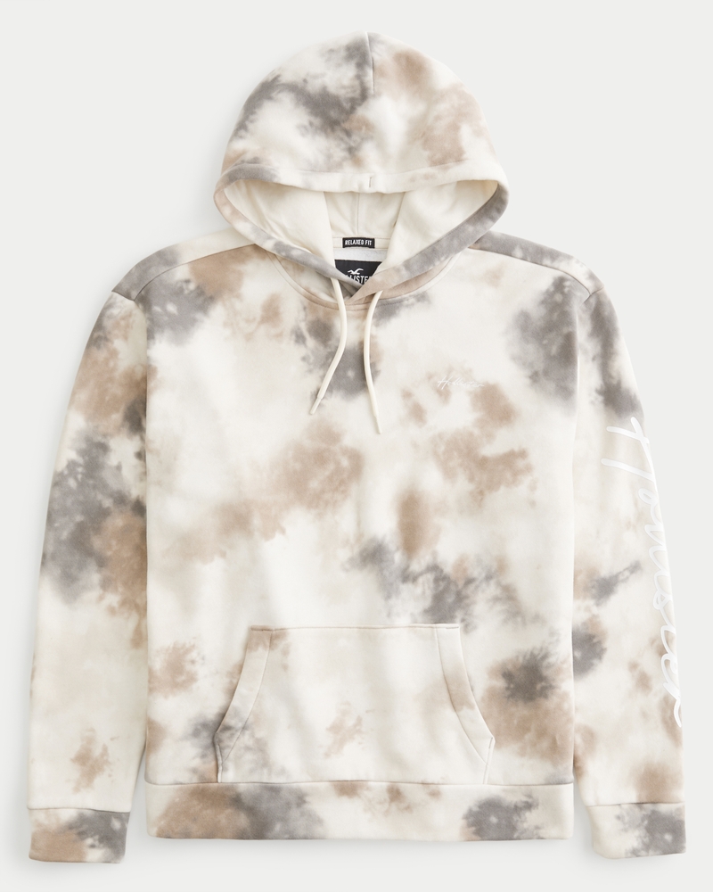 Men's Relaxed Wash Effect Logo Graphic Hoodie | Men's Tops | HollisterCo.ca