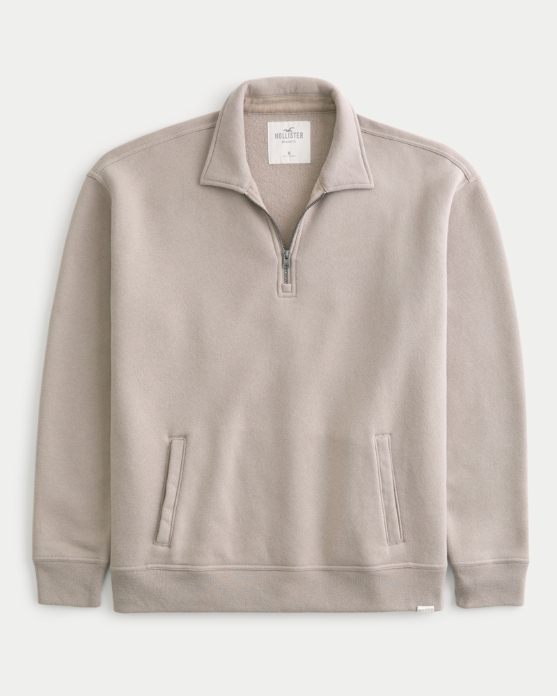 Men's Relaxed Half-Zip Sweatshirt | Men's Tops | HollisterCo.com