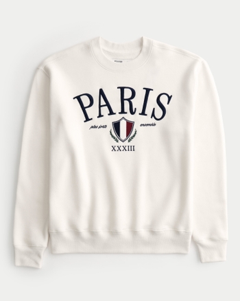 Men's Relaxed Paris Graphic Crew Sweatshirt | Men's Sleepwear ...
