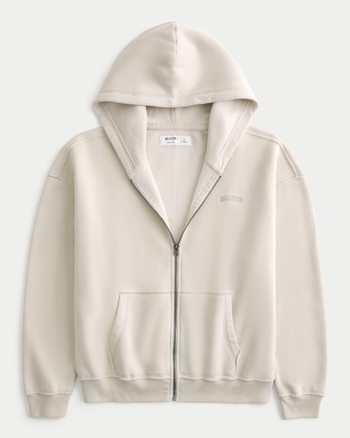 Men's Boxy Zip-Up Hoodie | Men's | HollisterCo.com