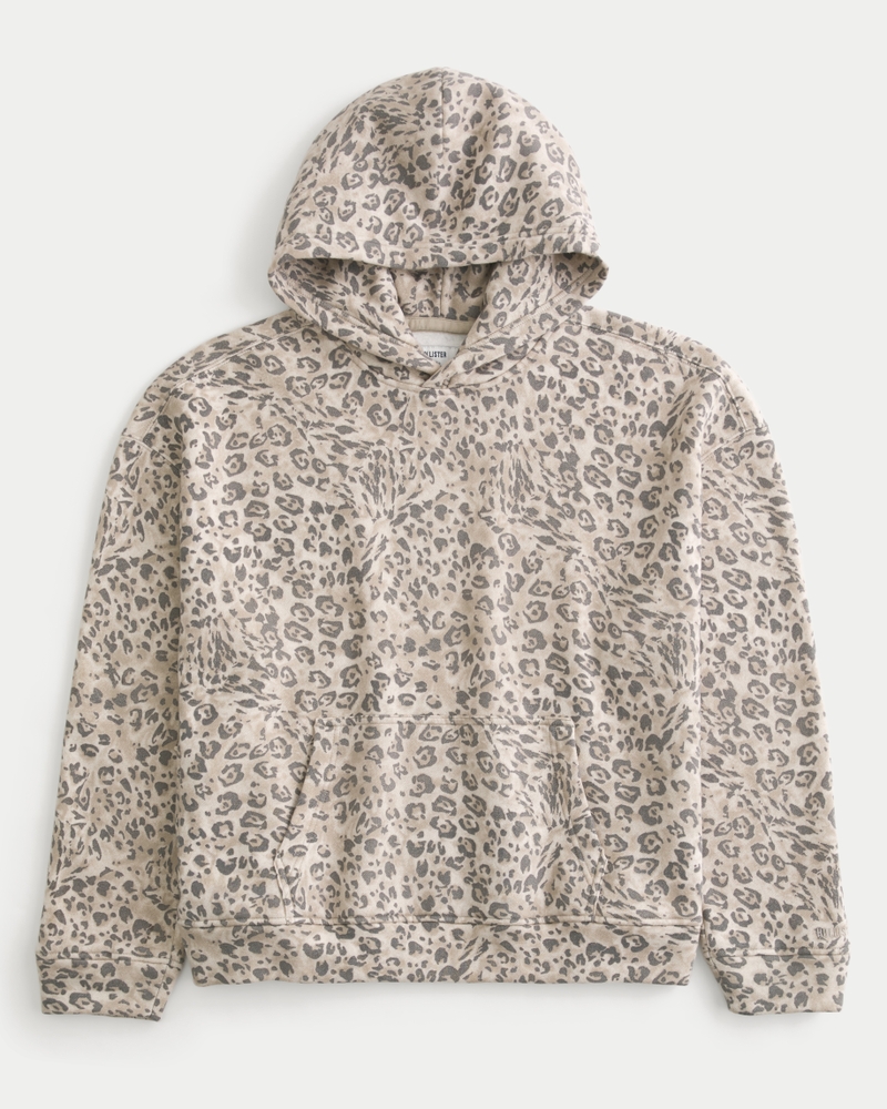 Women's Boxy Leopard Print Hoodie | Women's New Arrivals | HollisterCo.com