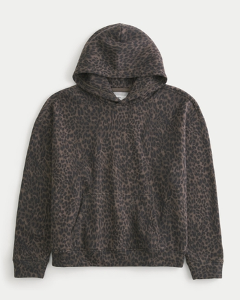 Men's Boxy Leopard Print Hoodie | Men's Tops | HollisterCo.com