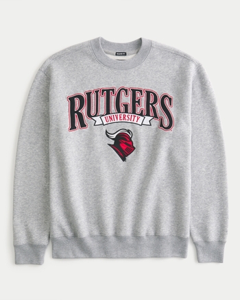 Men's Relaxed Rutgers University Graphic Crew Sweatshirt | Men's Tops ...