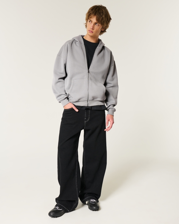 Zip-Up Men's Hoodies: Black, White & Gray Zip-Ups | Hollister Co.