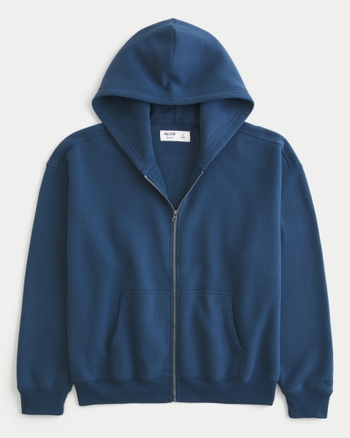 Men's Boxy Zip-Up Hoodie | Men's Sweatshirts & Sweatpants | HollisterCo.com
