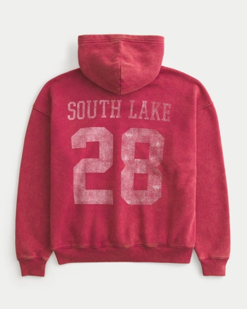 Men's Boxy Washed Number Graphic Hoodie | Men's Clearance | HollisterCo.com