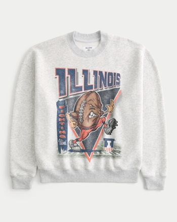 Men's University of Illinois Fighting Illini Graphic Crew Sweatshirt ...