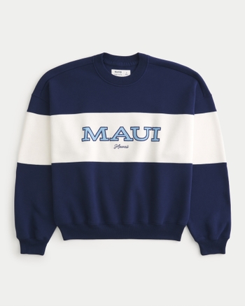 Men's Baggy Cinch Maui Graphic Crew Sweatshirt | Men's | HollisterCo.com
