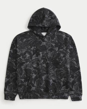 Men's Boxy Floral Pattern Hoodie | Men's Sweatshirts & Sweatpants ...