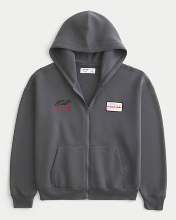 Men's Boxy Zip-Up Oracle Red Bull Racing Graphic Hoodie | Men's ...