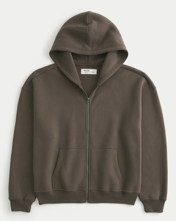 Men's Boxy Zip-Up Hoodie | Men's Sweatshirts & Sweatpants | HollisterCo.com