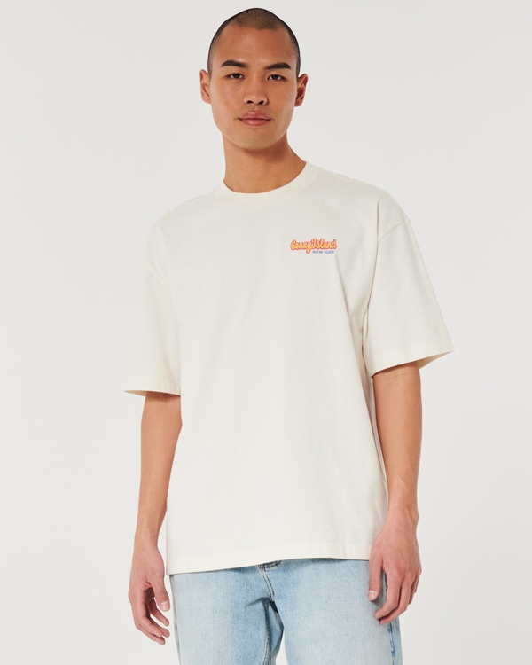 Men's White Graphic Tees | Hollister Co.