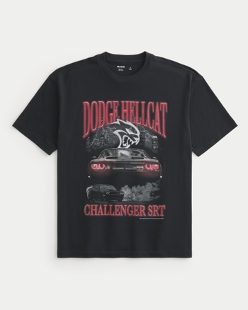 Men's Boxy Dodge Hellcat Graphic Tee | Men's Clearance | HollisterCo.com