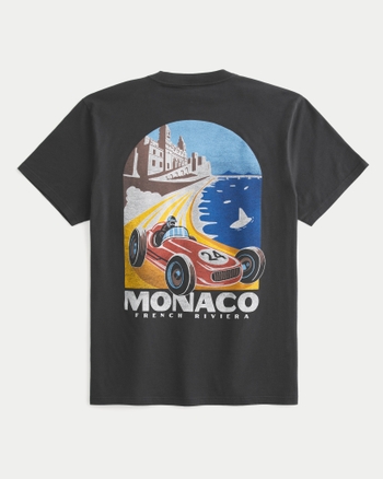 Men's Relaxed Monaco Racing Graphic Tee | Men's Tops | HollisterCo.com