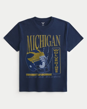 Men's Relaxed University of Michigan Wolverines Graphic Tee | Men's ...