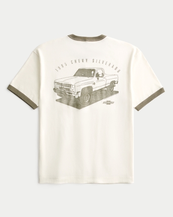 Men's Boxy Chevy Silverado Graphic Ringer Tee | Men's Tops ...