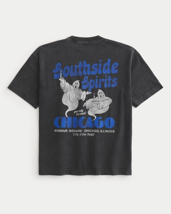 Men's Boxy Heavyweight Southside Spirits Chicago Graphic Tee | Men's ...