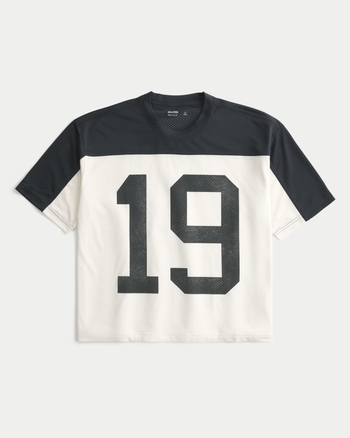 Men's Boxy Crop Number Graphic Jersey | Men's Tops | HollisterCo.com