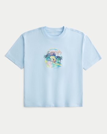 Hombres Boxy Crop SpongeBob SquarePants Graphic Tee | Hombres Prendas ...