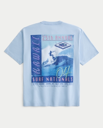 Men's Boxy Hawaii Surf Graphic Tee | Men's Tops | HollisterCo.com