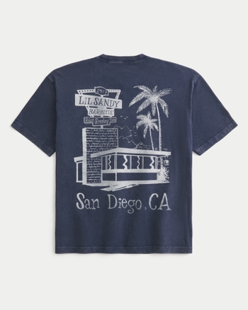 メンズ ボクシー Lil Sandy Barbecue グラフィックTシャツ | メンズ トップス | HollisterCo.com