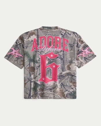 Men's Boxy Crop Adore Delano Graphic Camo Jersey | Men's Sale ...