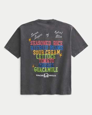 Men's Hollister x Taco Bell Boxy Heavyweight Graphic Tee | Men's New ...