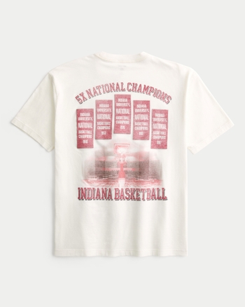 Men's Boxy Indiana University Graphic Tee | Men's Tops | HollisterCo.com