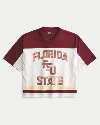 Men's Baggy Crop Florida State University Graphic Football Jersey | Men ...