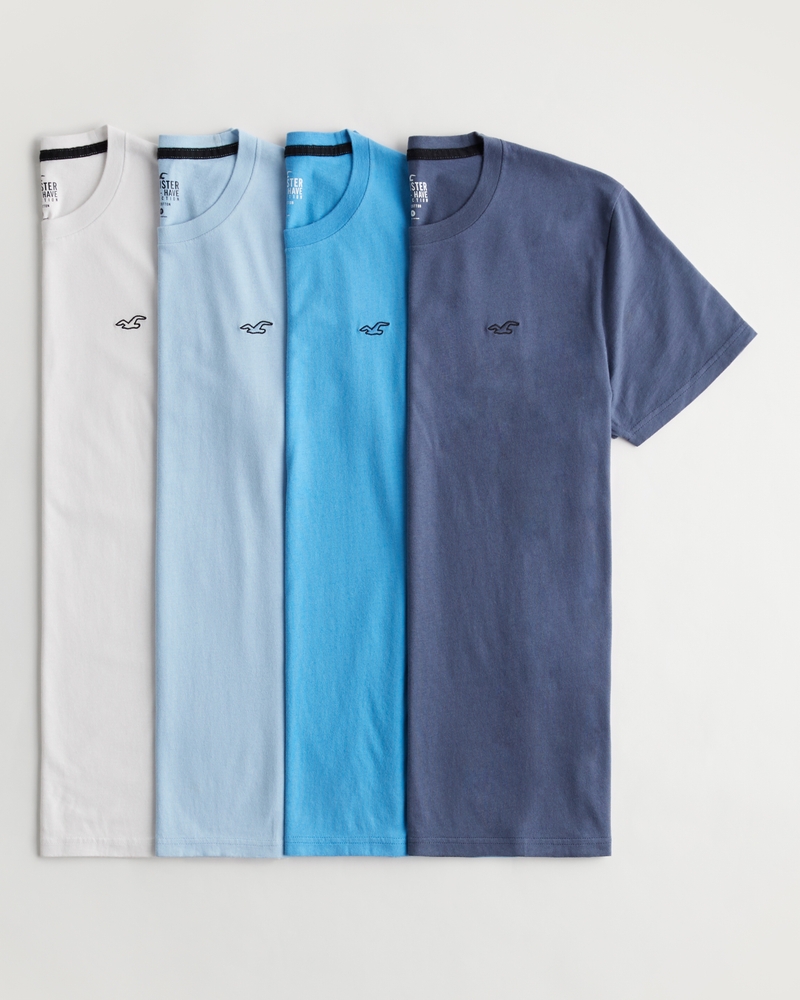 Men's Logo Icon Crew T-Shirt 4-Pack | Men's | HollisterCo.com