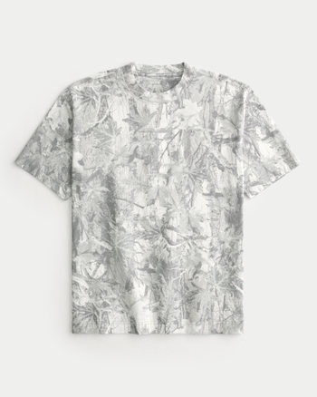 Men's Boxy Heavyweight Camo Crew T-Shirt | Men's Tops | HollisterCo.com